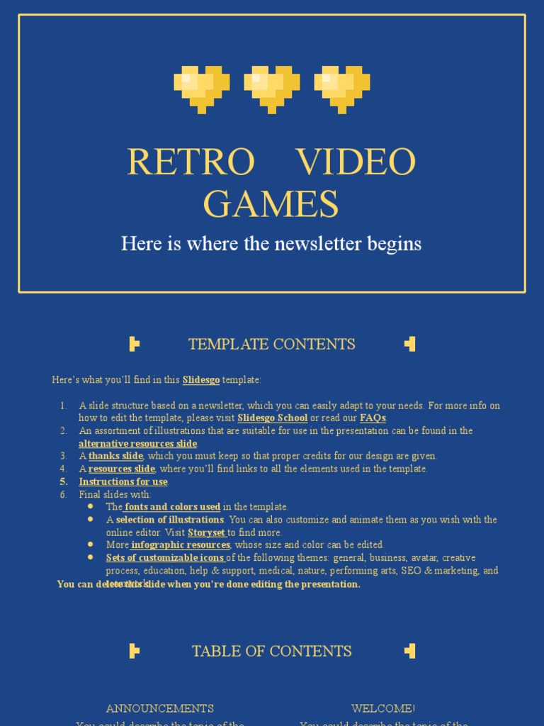 Retro Video Games Newsletter - by Slidesgo | PDF | Planets | Solar System