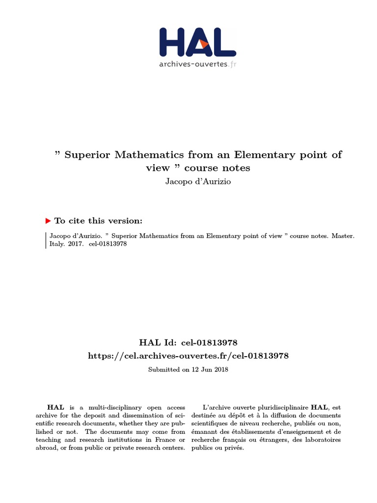 Superior Mathematics From An Elementary Point of View | PDF | Prime ...