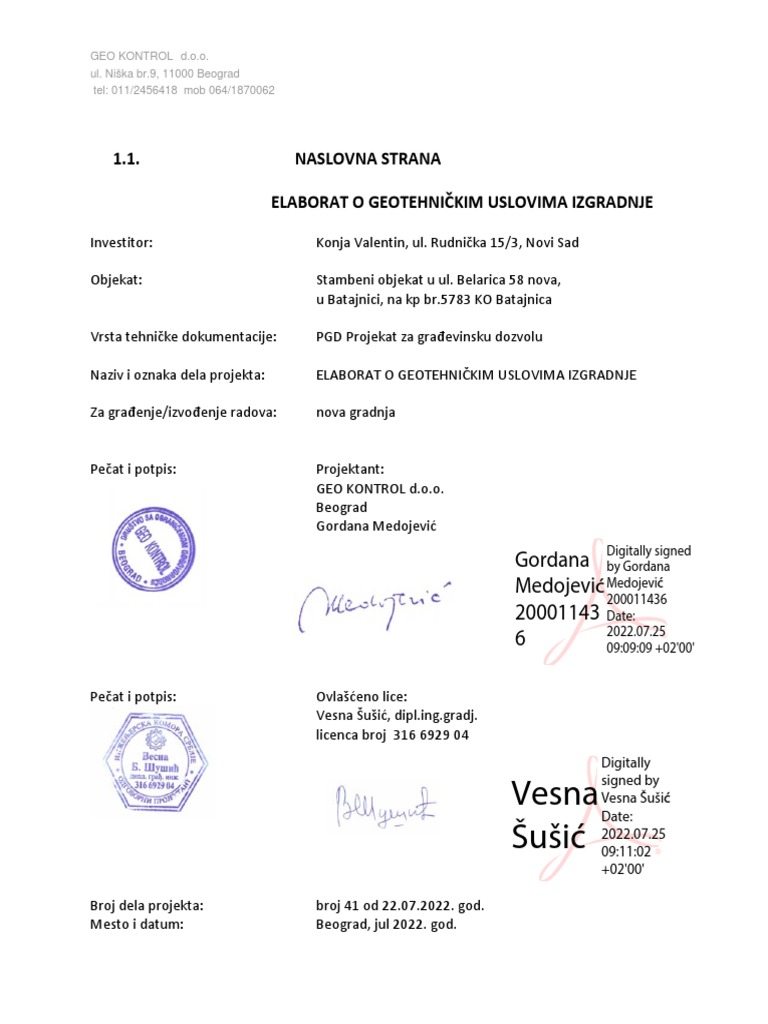 1-Elaborat 58 Nova Kp5783 | PDF