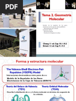 Geometría Molecular: Tablas y Modelos | PDF | Física Molecular ...