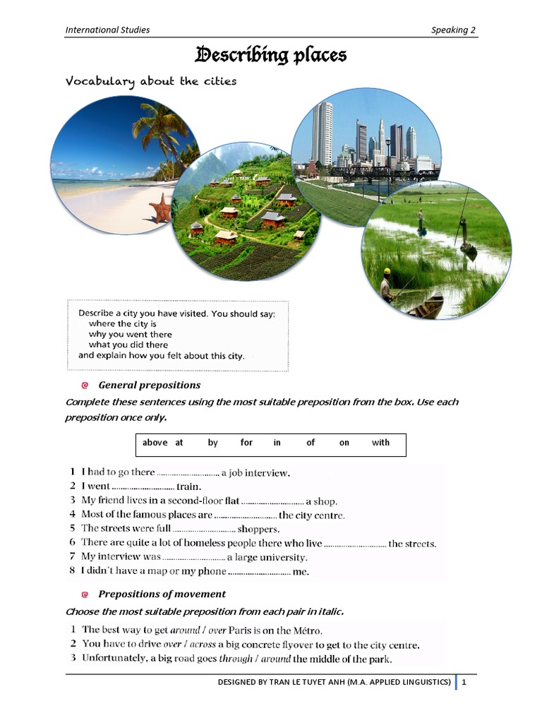 Speaking Handout 2 - New | PDF | Preposition And Postposition | Phrase