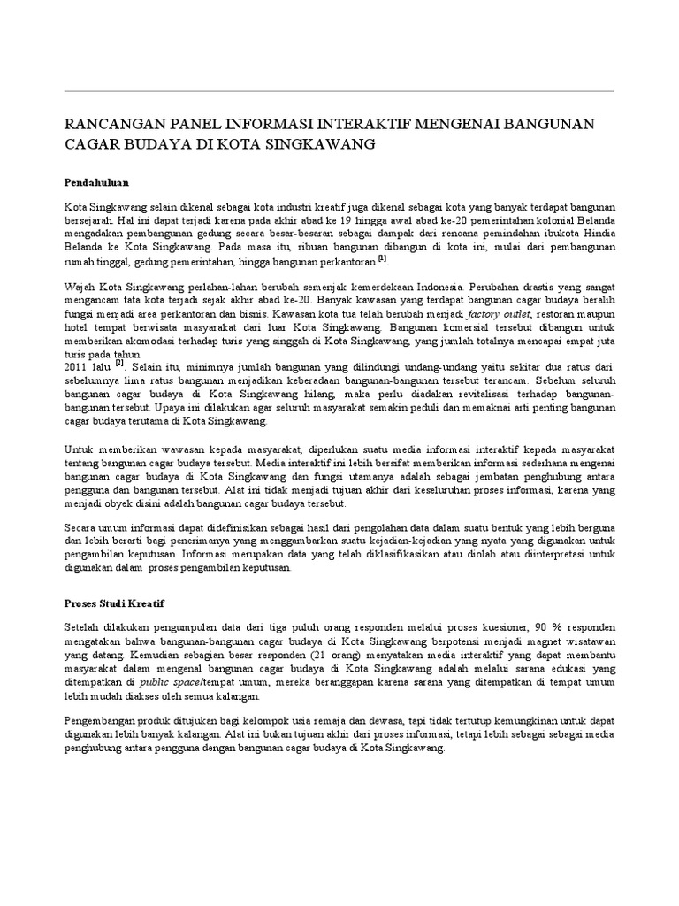 ID Rancangan Panel Informasi Interaktif Men | PDF | Seni | Teknologi ...