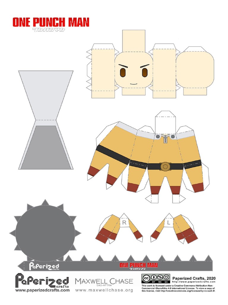One Punch Man - Saitama Papercraft | PDF