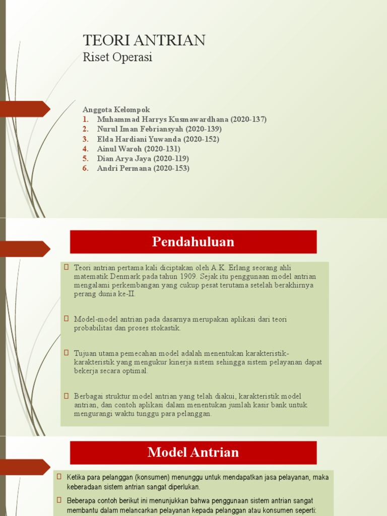 Teori Antrian Riset Operasi New | PDF | Bisnis | Komputer