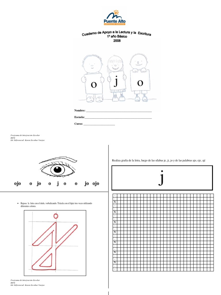 Cuaderno de Apoyo A La Lectura y Escritura | PDF | Fonología