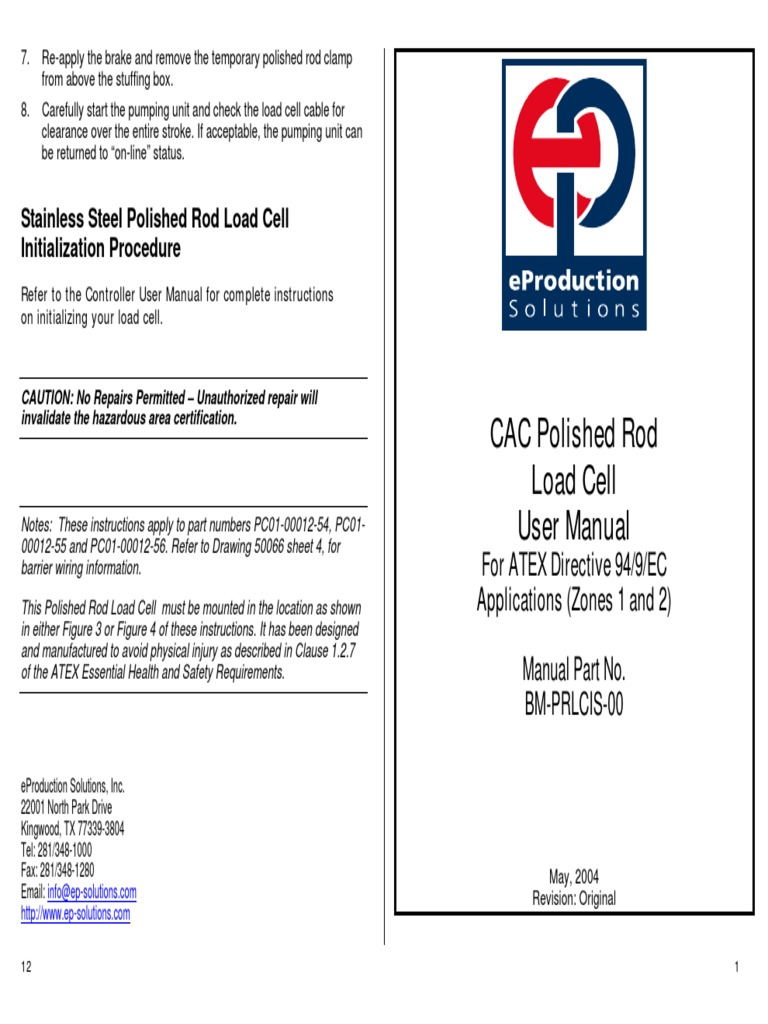Load Cell Manual | PDF | Electrical Connector | Manufactured Goods
