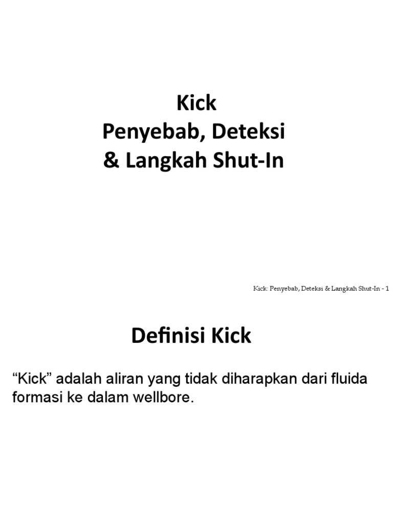 03 Kick Causes, Detection and Shut-In | PDF