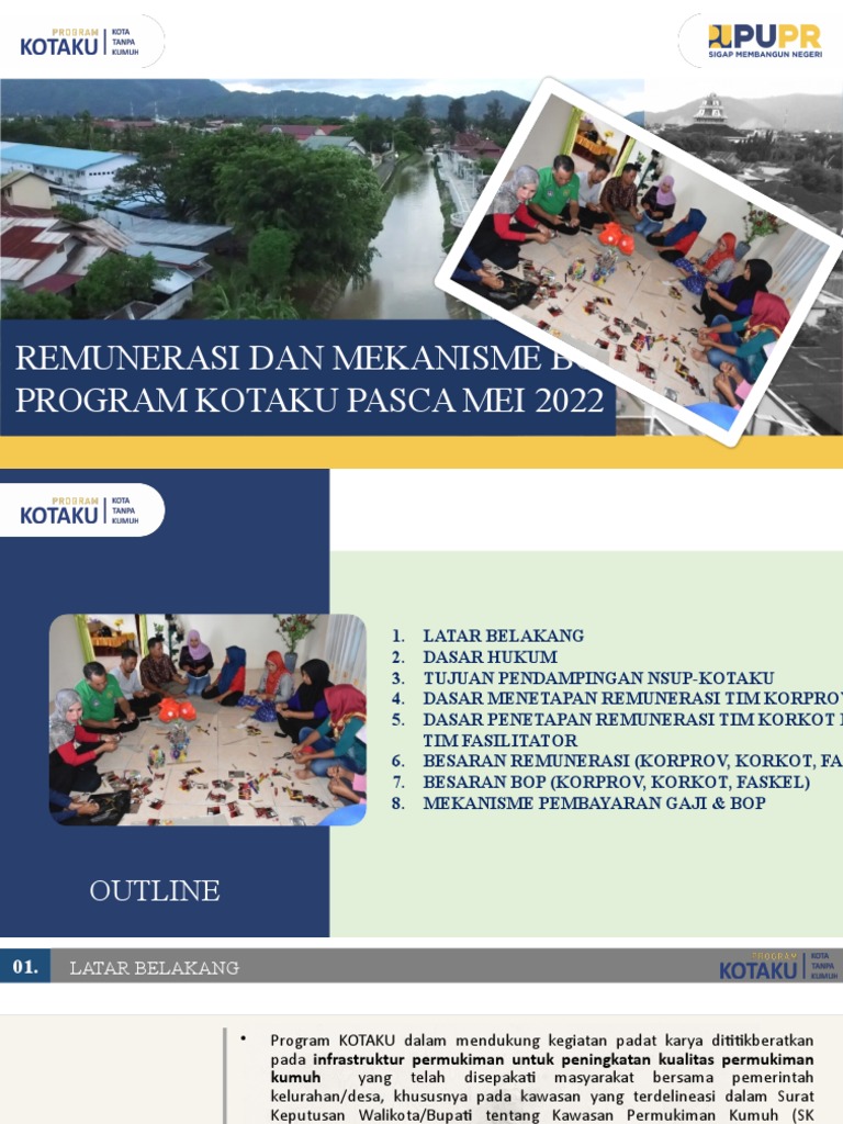 7 Bahan Rakor - Gaji Dan BOP Pendamping Kotaku - R1 | PDF