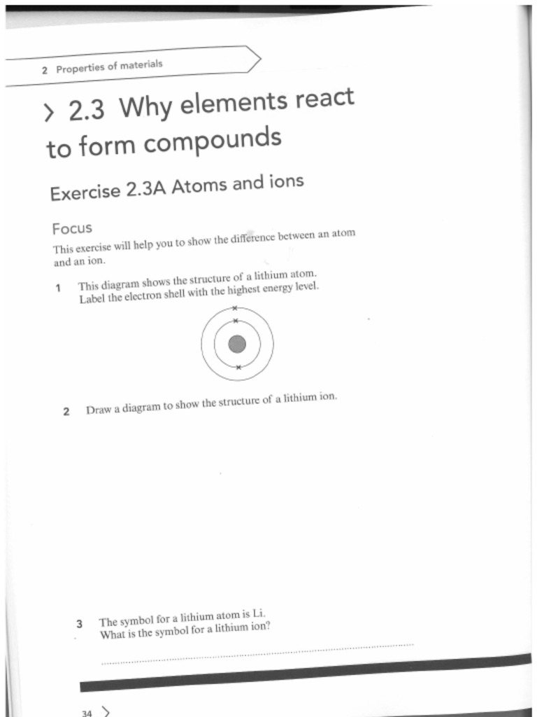 2.3 Why Elements React To Form Compounds (Workbook) | PDF