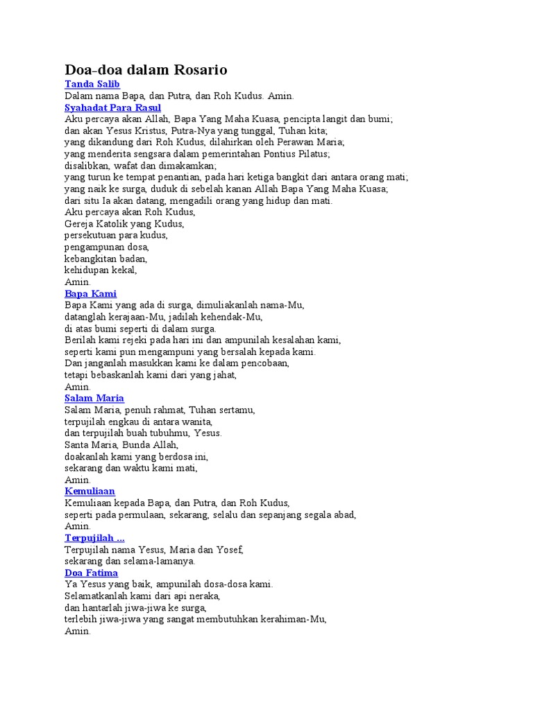 Cara Berdoa Novena 3 Salam Maria | PDF
