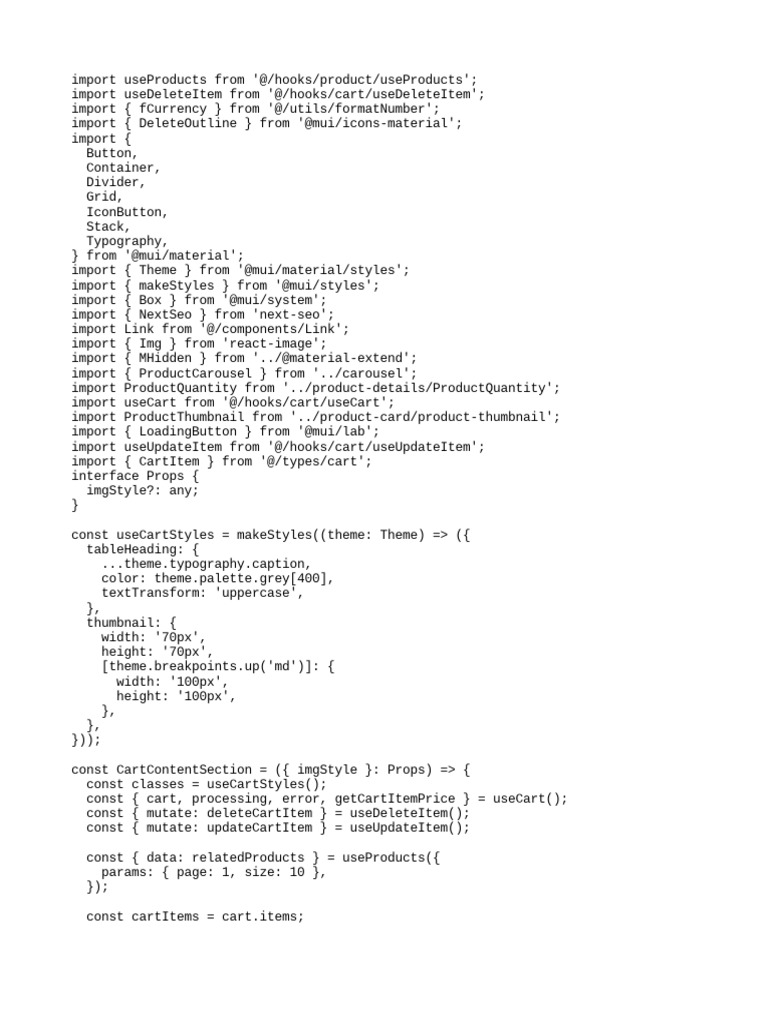 Cart | PDF | Computer Programming | Software Engineering