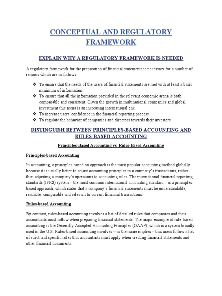 Conceptual and Regulatory Framework | PDF | International Financial ...