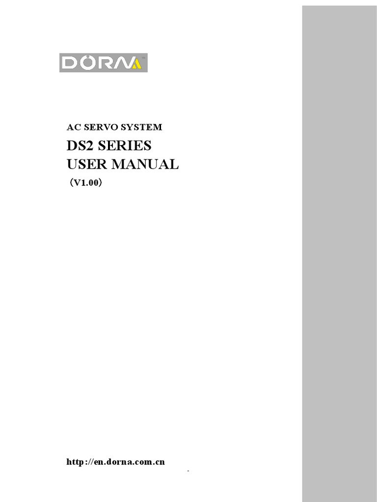 DS2 Series Servo Drive User Manual | PDF | Power Supply ...