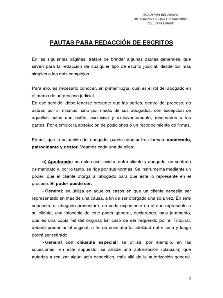 Guía para Redacción de Escritos | PDF | Demanda judicial | Judicaturas
