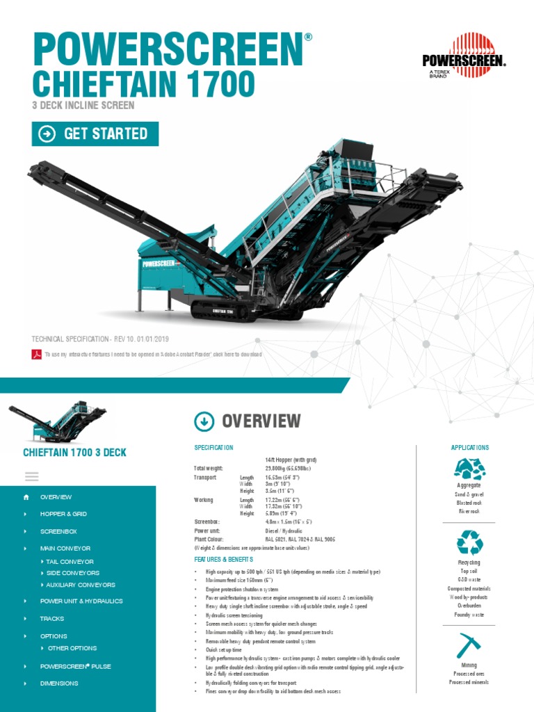 Chieftain 1700 3 Deck Technical Specification Rev 10 - 01.01.2019 | PDF | Engines | Construction ...