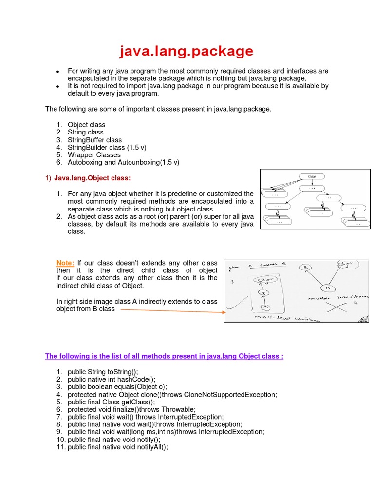 06 Java - Lang Package | Download Free PDF | Method (Computer ...