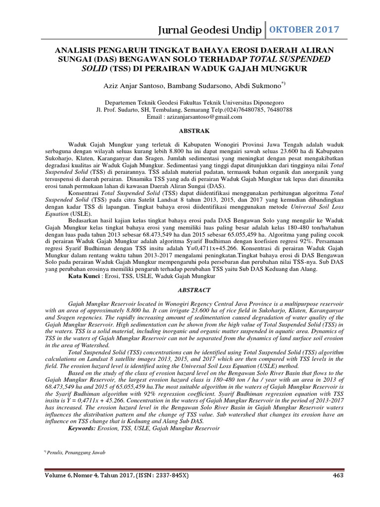 Analisis-Pengaruh-Tingkat-Bahaya-Erosi-D TSS | PDF