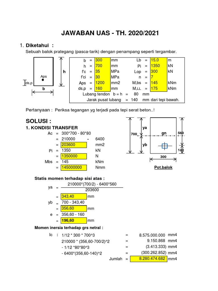 00.jawaban Soal Uas 2020 | PDF | Sains & Matematika