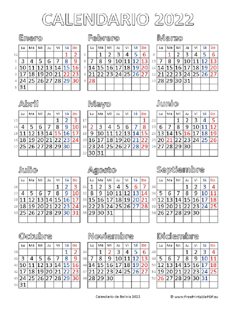 Calendario 2022 | PDF