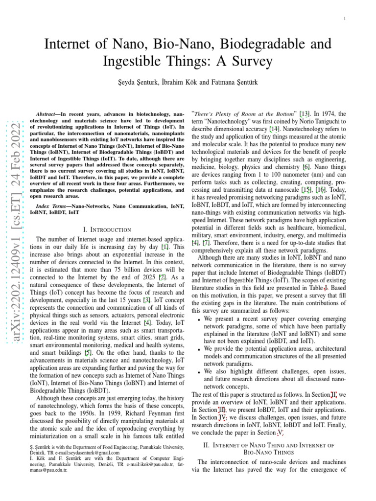 Internet of Nano, Bio-Nano, Biodegradable And-1-2 | PDF ...