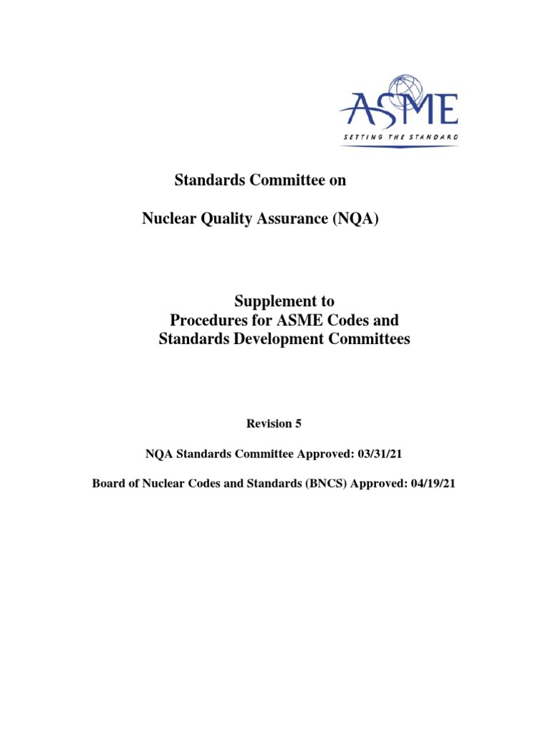 NQA Standards | PDF | Committee | Standardization