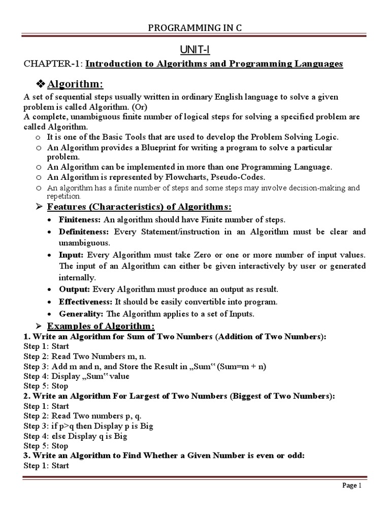 C Language Pdf C Programming Language Control Flow