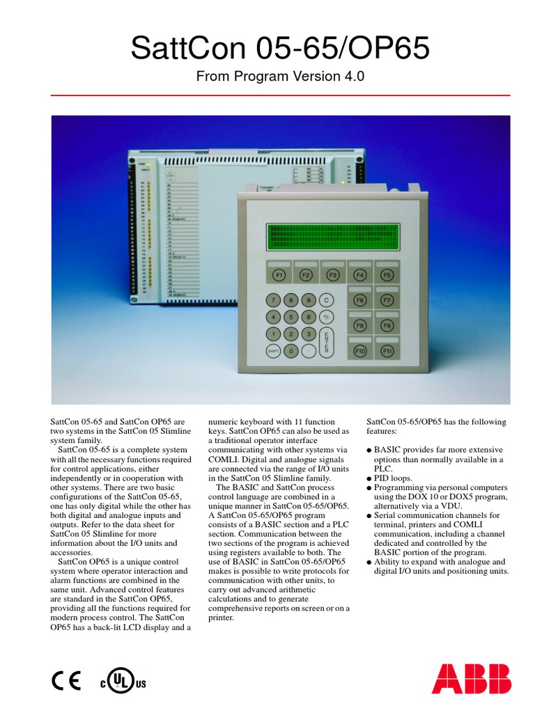 en SC05-65 OP65 v4.0 Data Sheet | PDF | Programming | Programmable ...