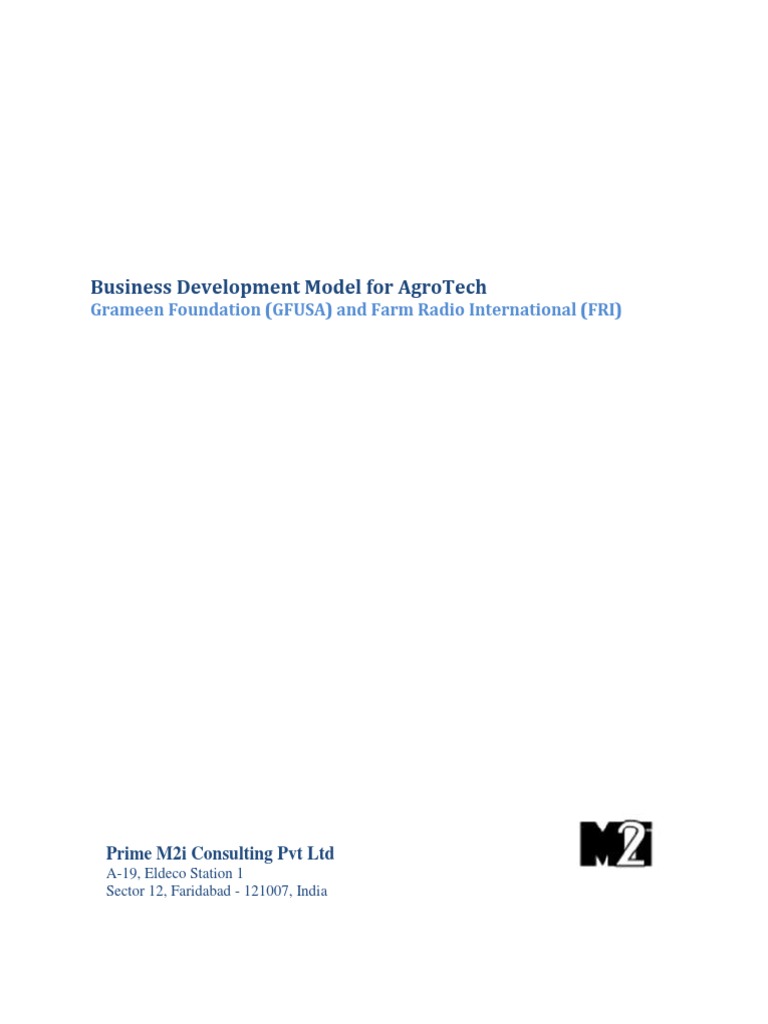 Agrotech Business Model | PDF | Agriculture | Business Model