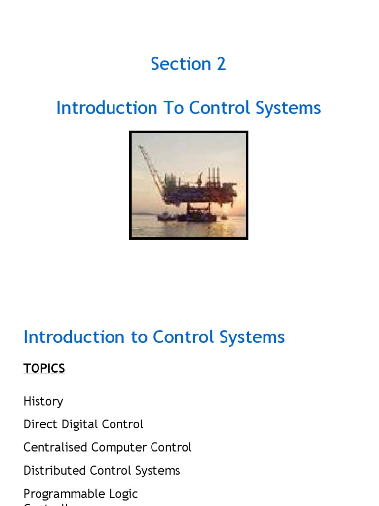 Section 2 Introduction To Control Systems | PDF | Programmable Logic ...