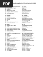 Dewey Decimal Classification Chart | PDF | Social Science | Science