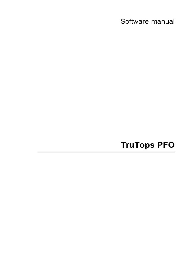 Trutops Pfo: Software Manual | PDF | Installation (Computer Programs ...