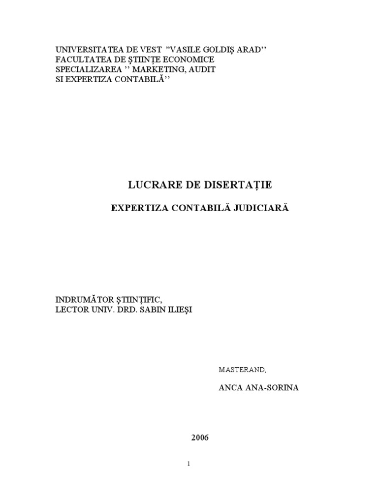 Model Expertiza Contabila | PDF