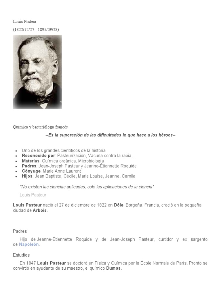 Louis Pasteur | PDF | Luis Pasteur | Vino