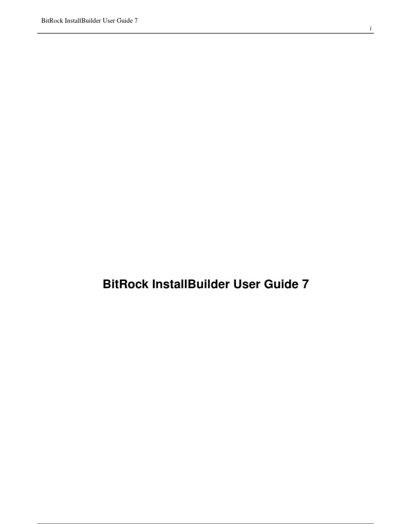 Install Builder Userguide Pdf Installation Computer Programs Graphical User Interfaces 2035