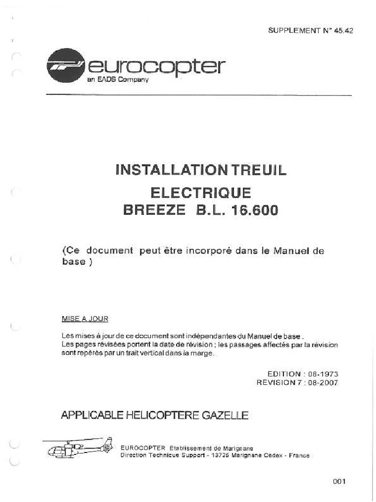 45.42 - Installation Treuil Electrique BREEZE BL 16600 - 166 | PDF