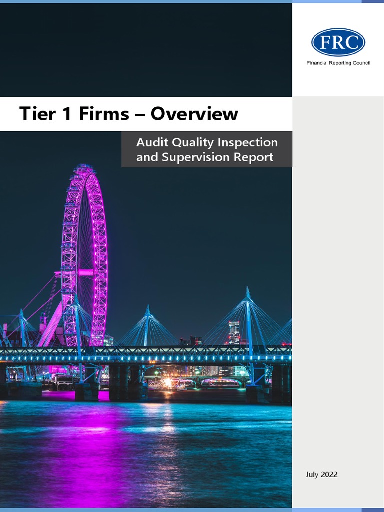 Tier 1 Firms - Overview: Audit Quality Inspection and Supervision ...