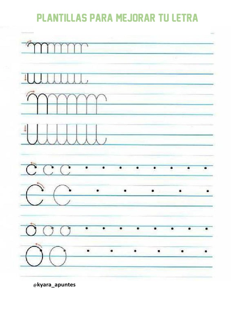 Plantillas para Mejorar Tu Letra | PDF