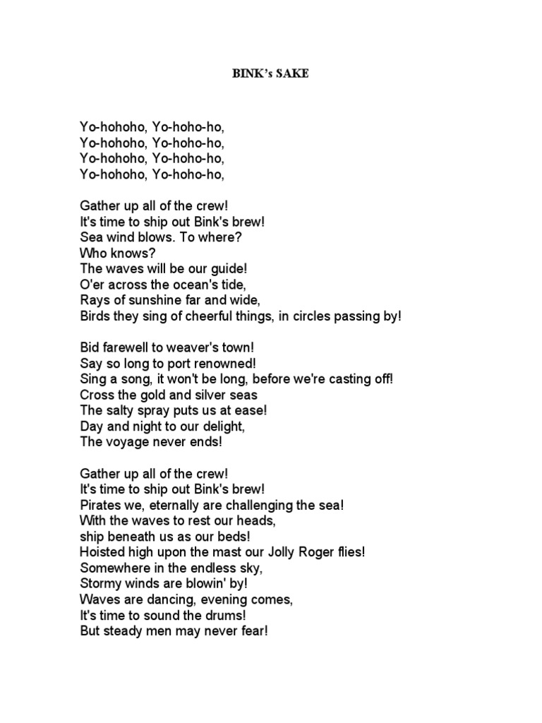 BINK's SAKE | PDF