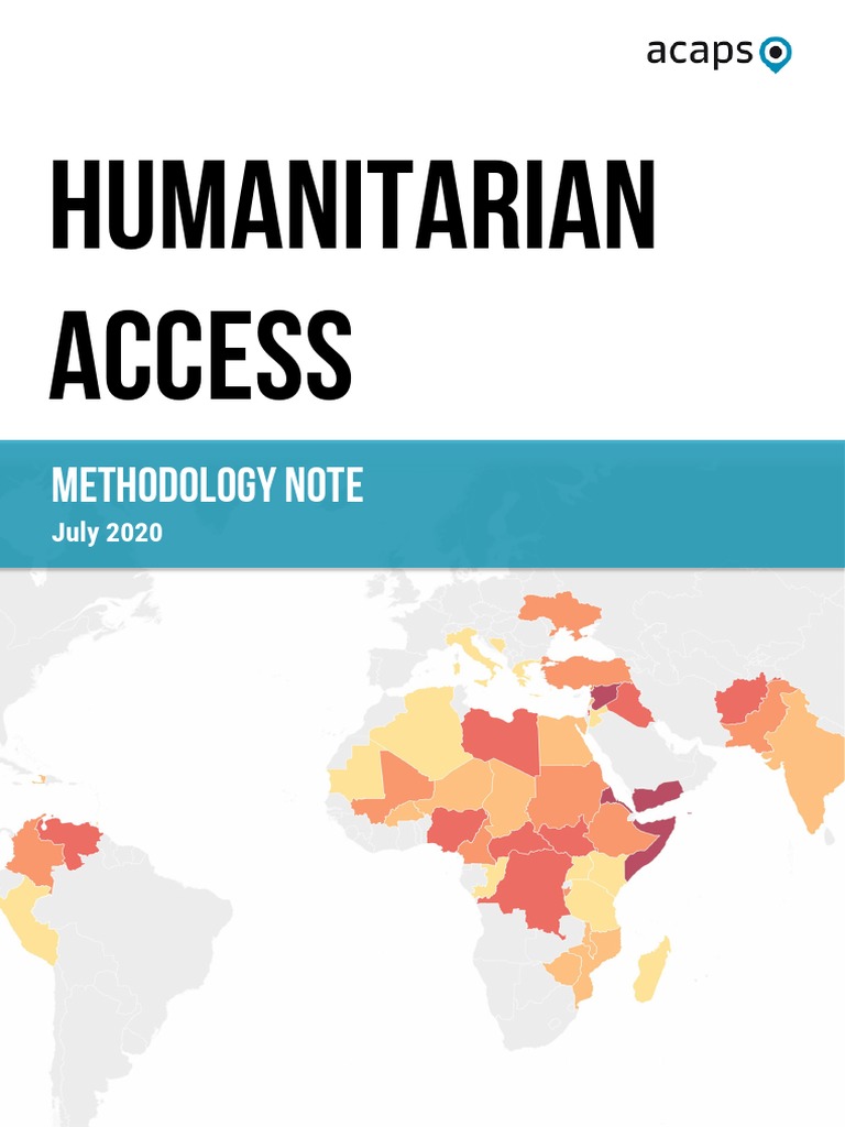 Acaps Humanitarian Access Methodology Note | PDF | Travel Visa ...