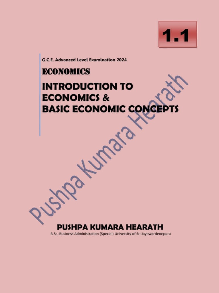 Introduction to Economics Concepts | PDF | Economics | Science