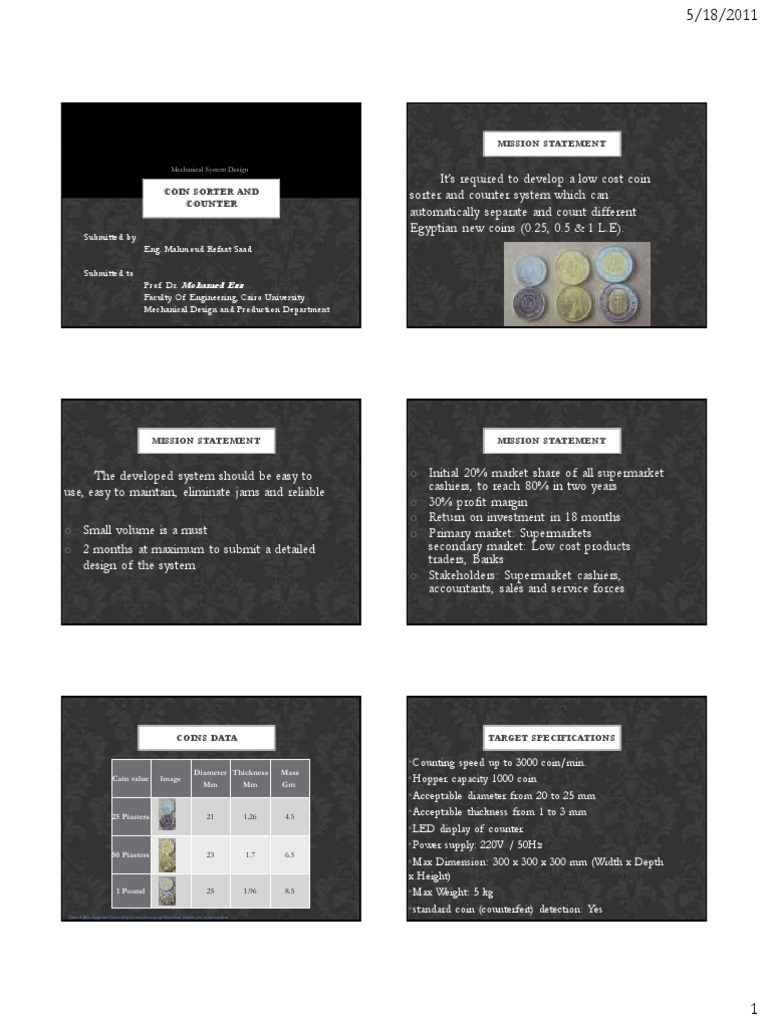 Design and Conceptualization of an Automatic Coin Sorter and Counter ...