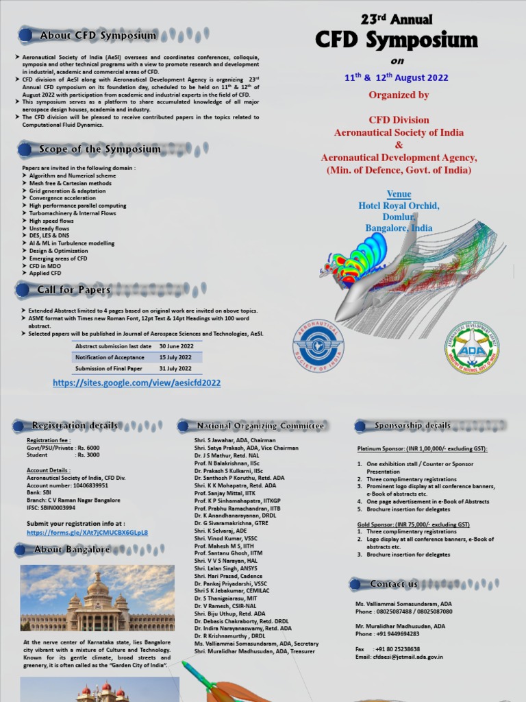 CFD Symposium: 23 Annual | PDF | Computational Fluid Dynamics | Fluid Dynamics