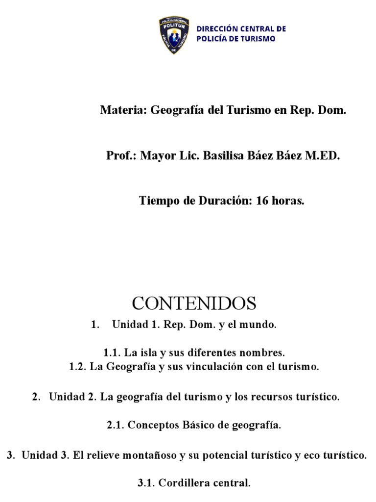 Geografía del Turismo en República Dominicana | PDF | República ...