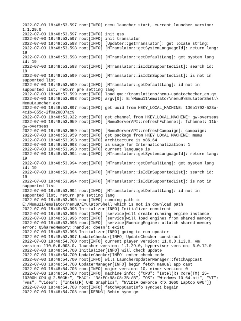 Host Launcher Log | PDF | Virtual Machine | Graphics Processing Unit