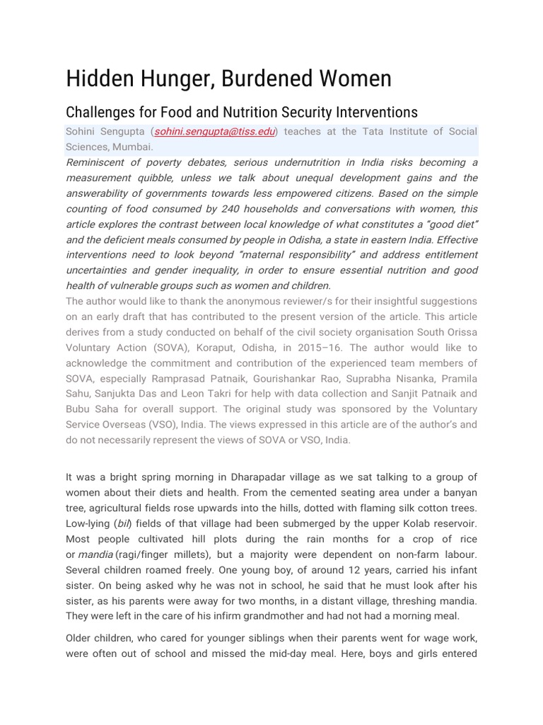 Hidden Hunger | PDF