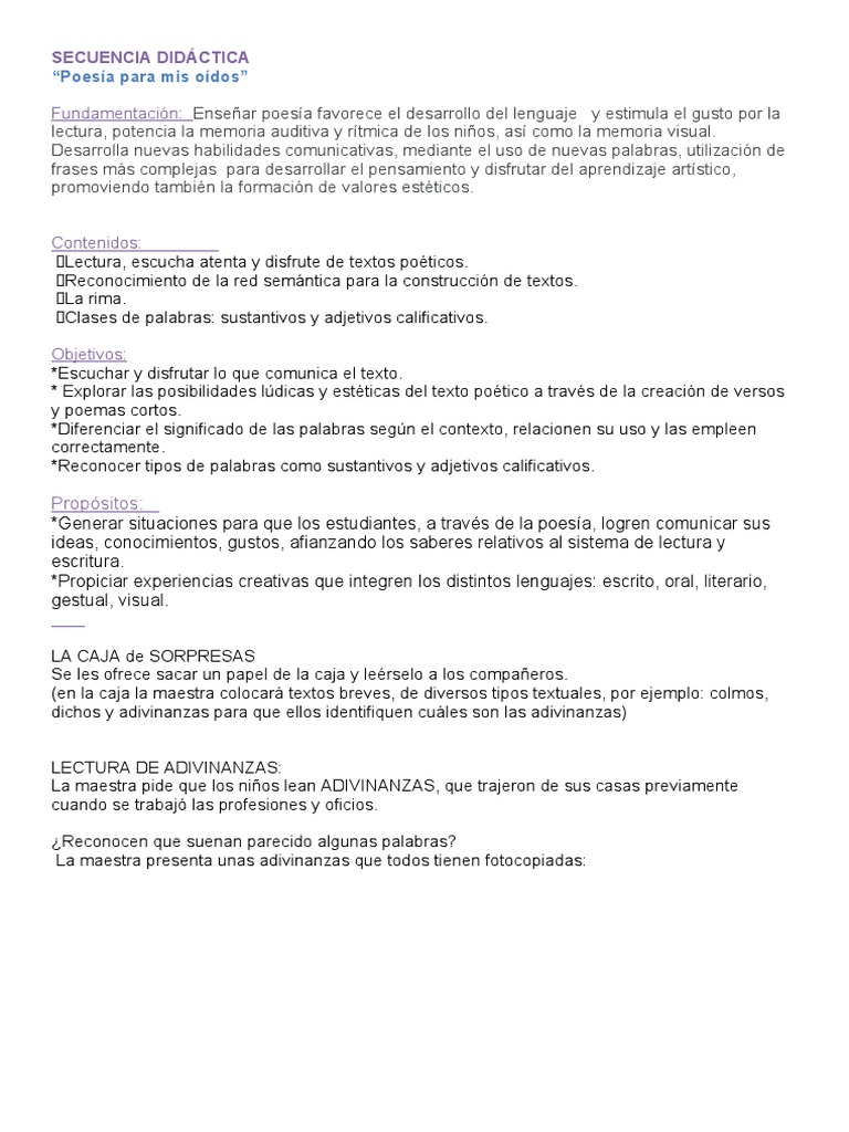 Poesía Didáctica para Niños | PDF | Poesía | Lingüística
