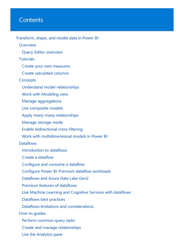 Book - Query Overview in Power BI Desktop | PDF | Table (Database ...