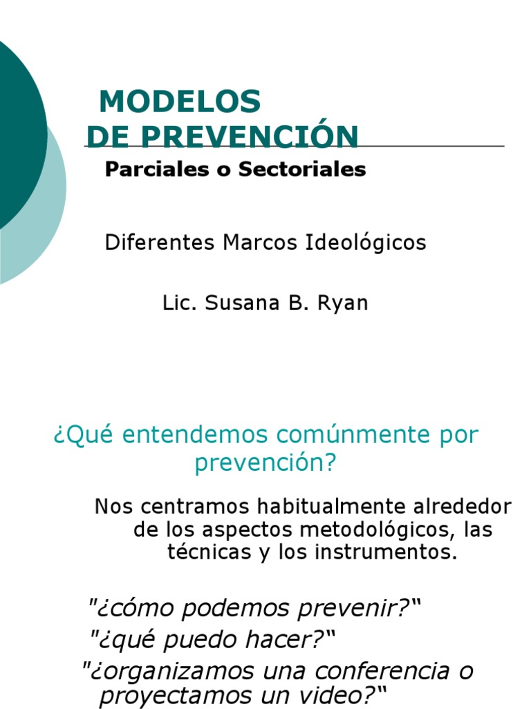 Modelos Preventivos | PDF | Drogas | Realidad