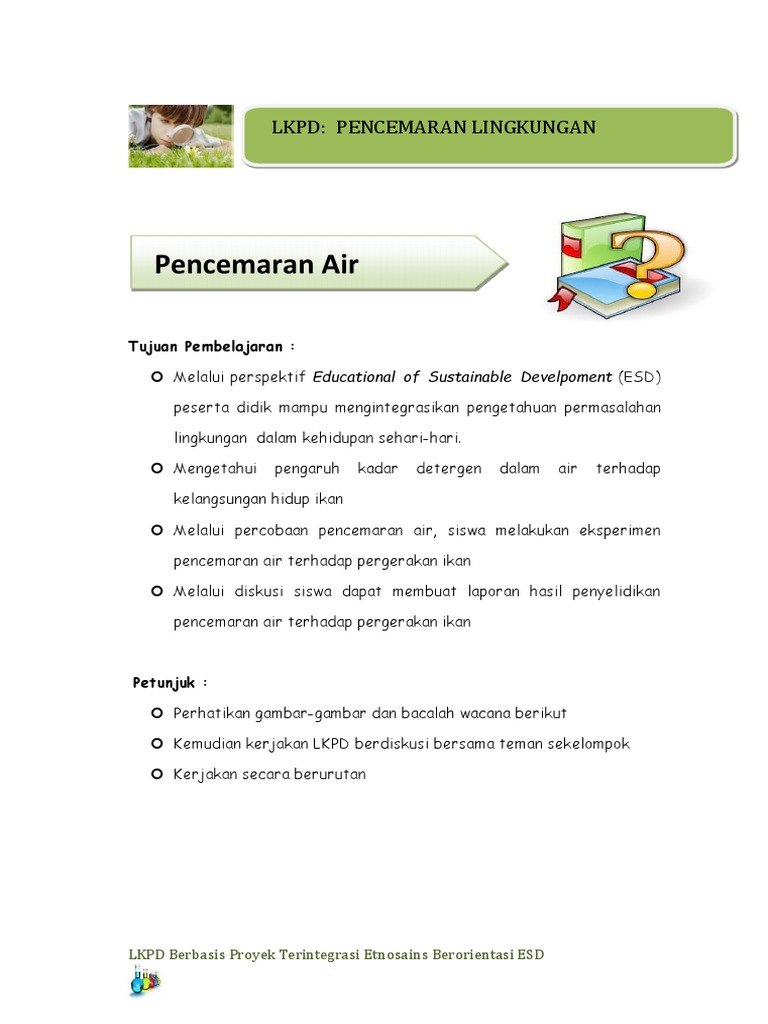 Contoh LKPD Esd - 1 | PDF