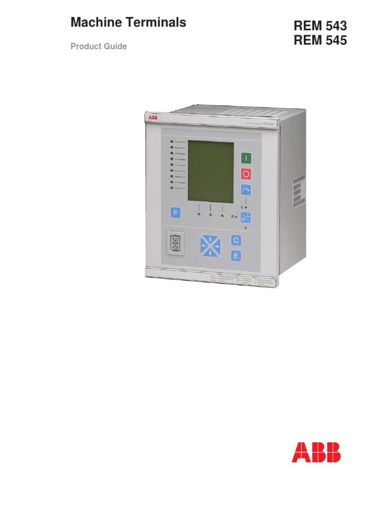Machine Terminals REM 543 REM 545: Product Guide | PDF | Power Supply ...